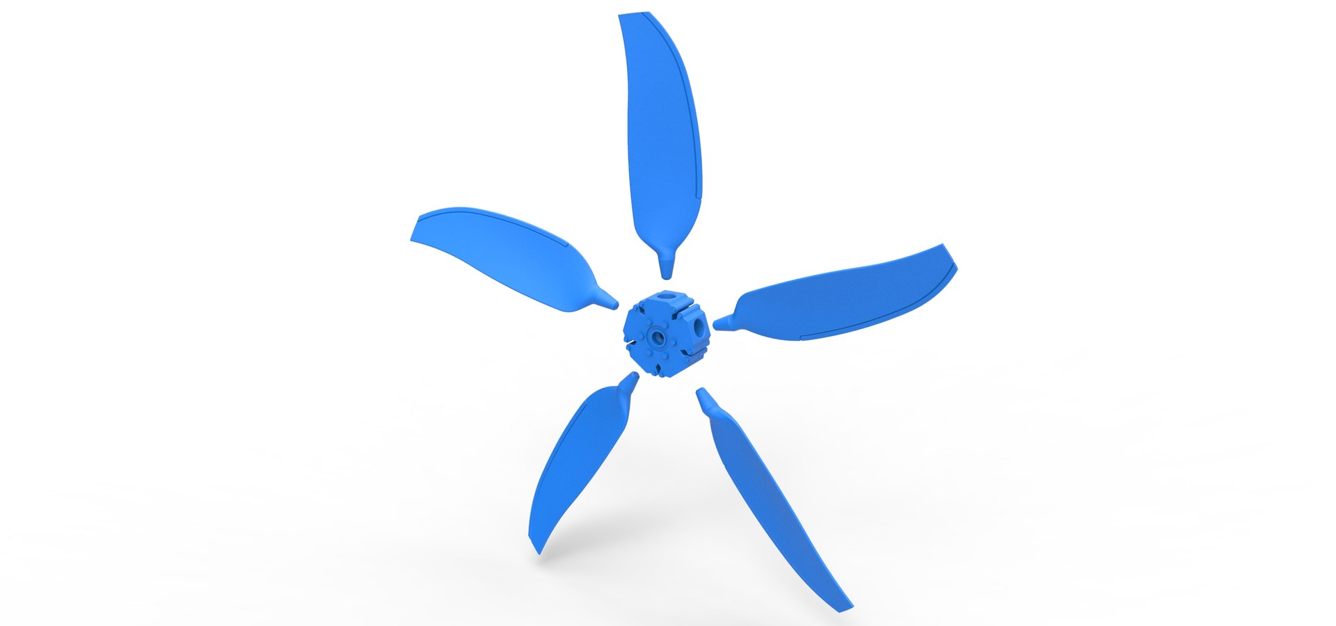 3D Model 5 Blade Propeller Of Drag Racing Airboat Scale 1 To 25 ...