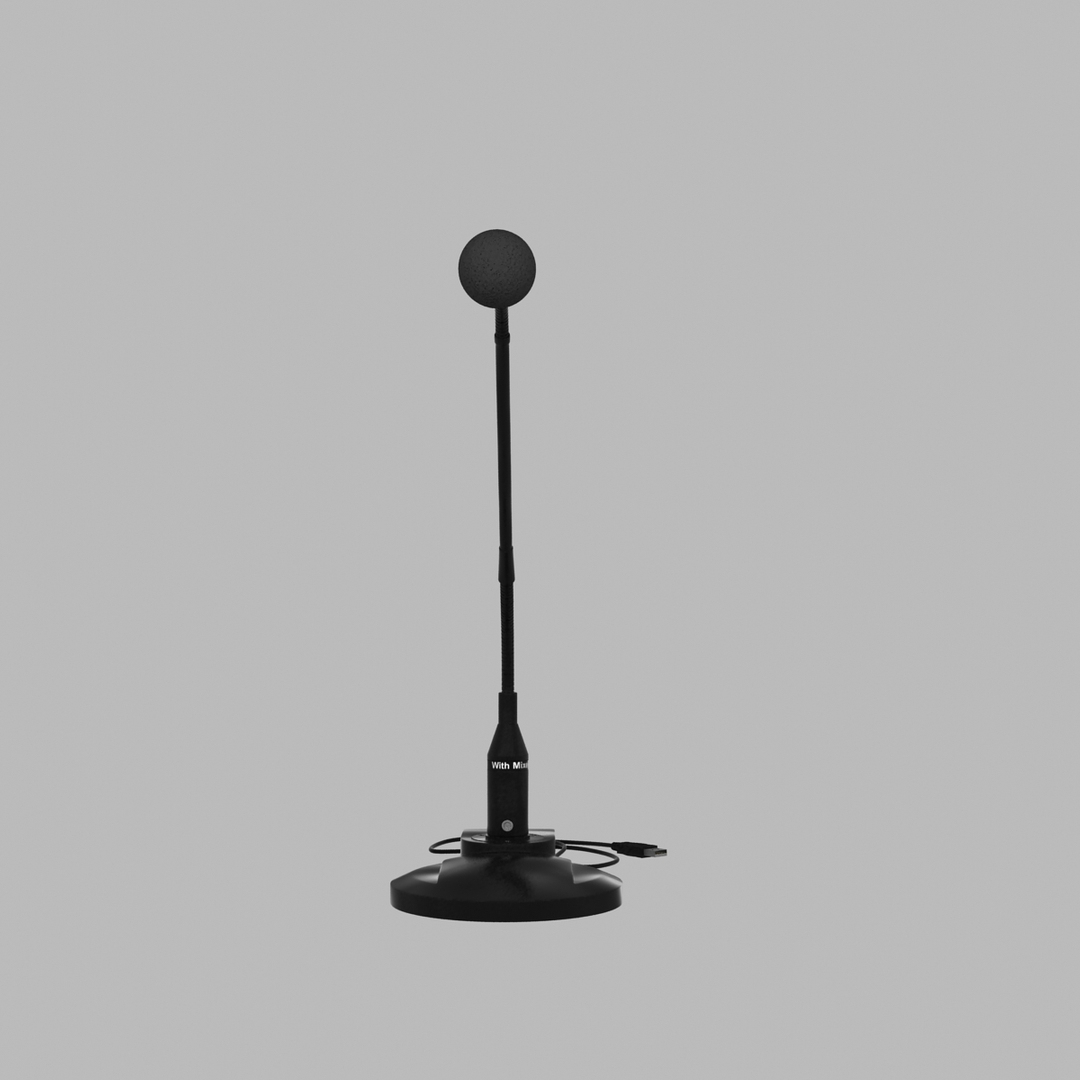 3d Microphone Peripherals Model
