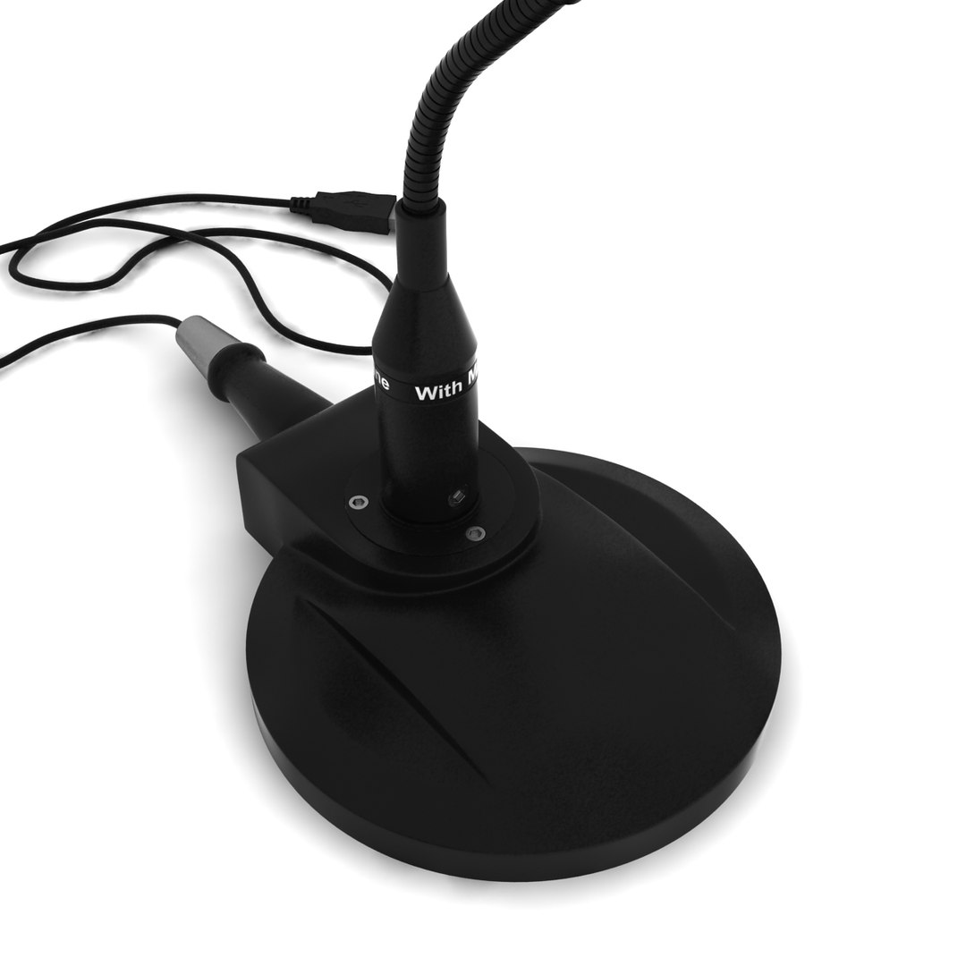 3d Microphone Peripherals Model