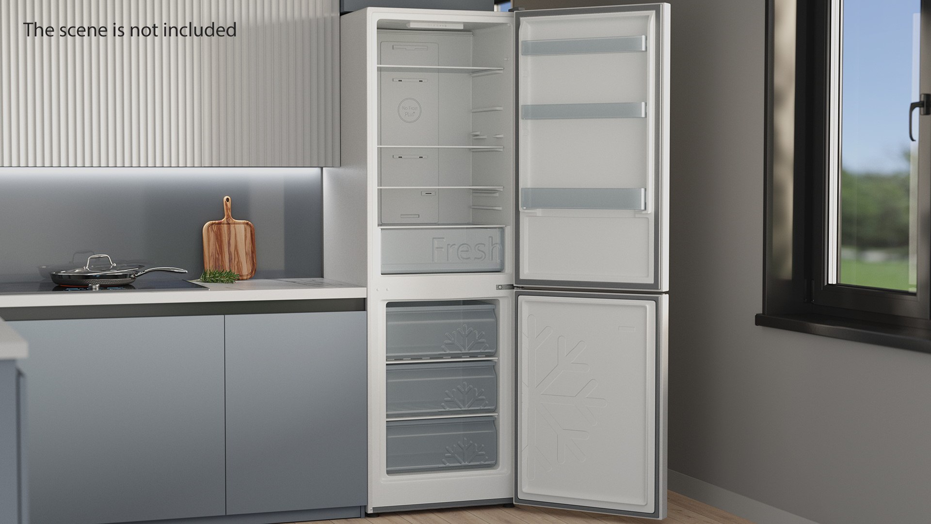 Fridge Candy CCRN 6180S Open Door White 3D Model - TurboSquid 2202065