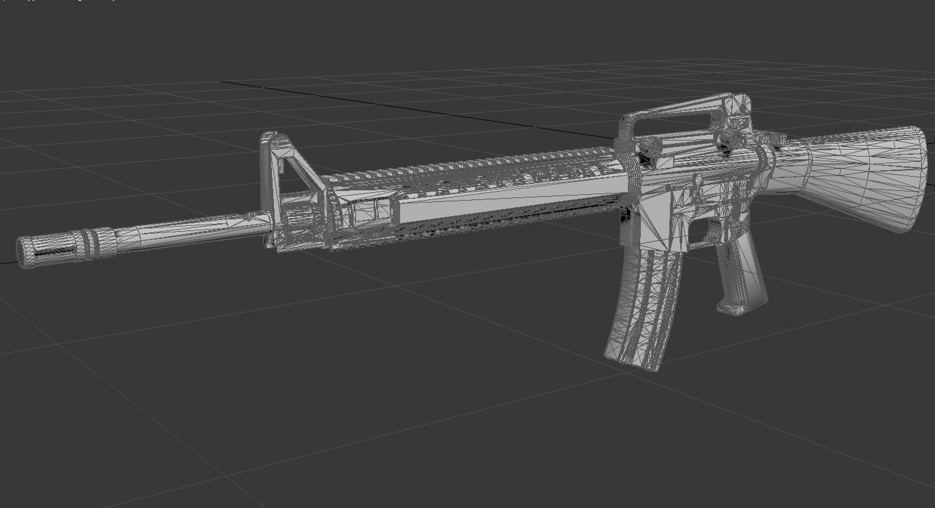 M16 Modeled Gun 3d Max