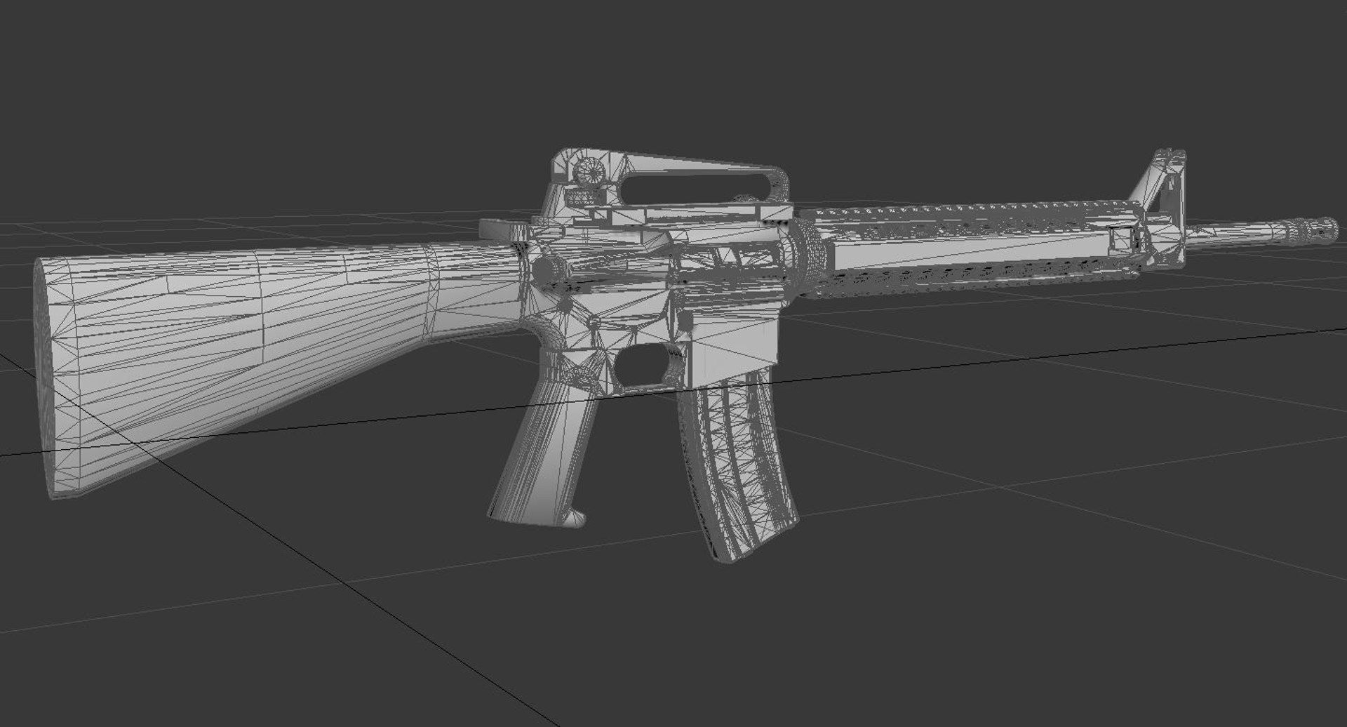 M16 Modeled Gun 3d Max
