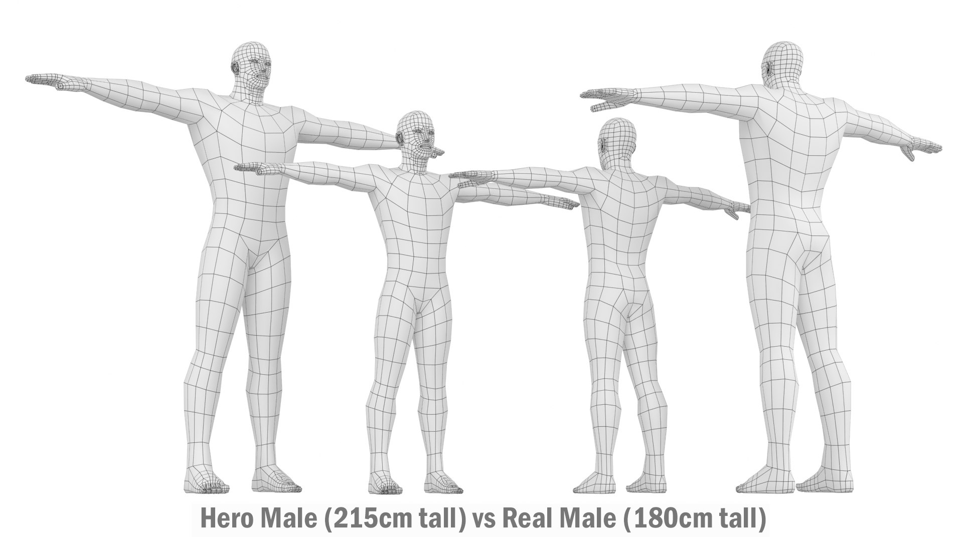 Hero Male in T-Pose Base Mesh 3D - TurboSquid 2132855