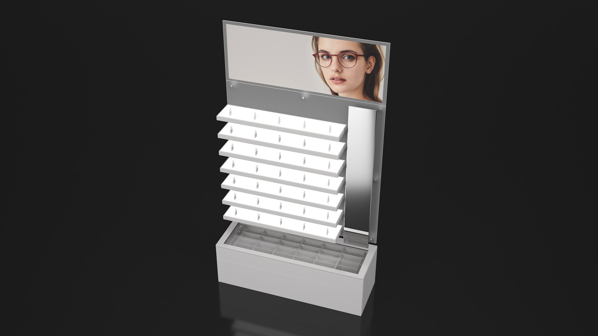 3D Model White Glasses Display Stand Type - TurboSquid 2021233
