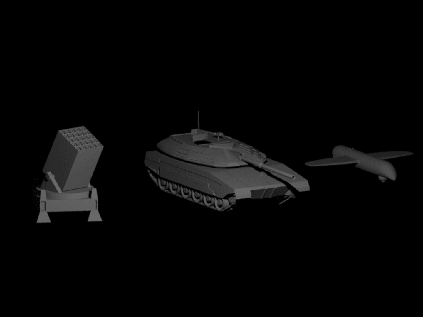 3d Tank Military Drone