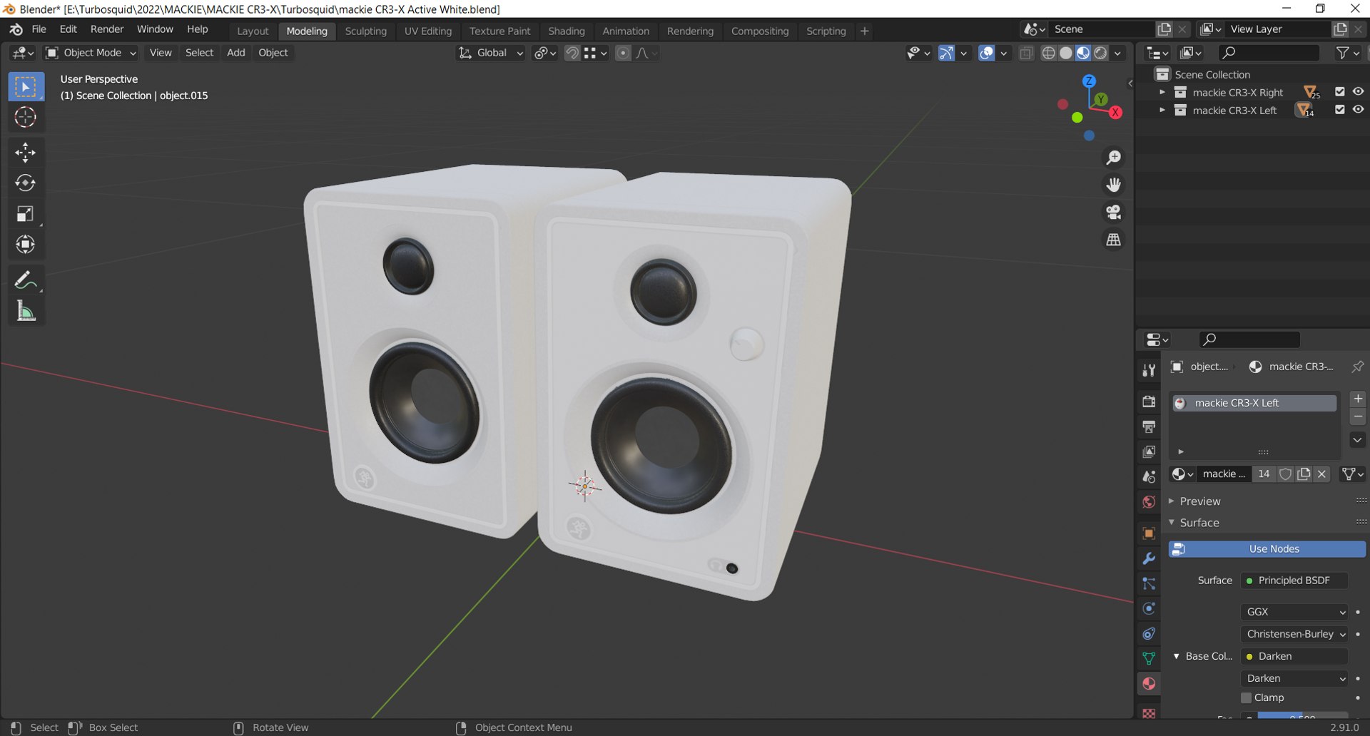 3D Studio Monitors Mackie CR3-X Active White - TurboSquid 1957608