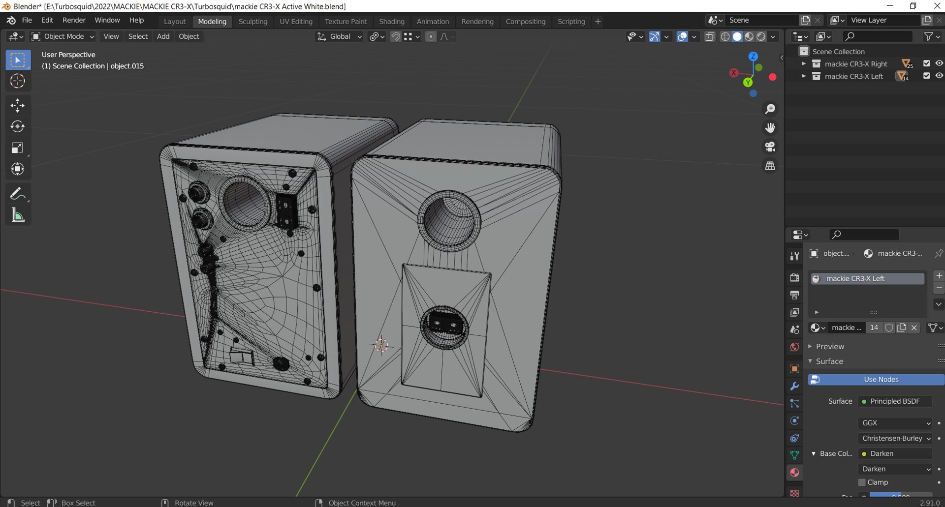 3D Studio Monitors Mackie CR3-X Active White - TurboSquid 1957608