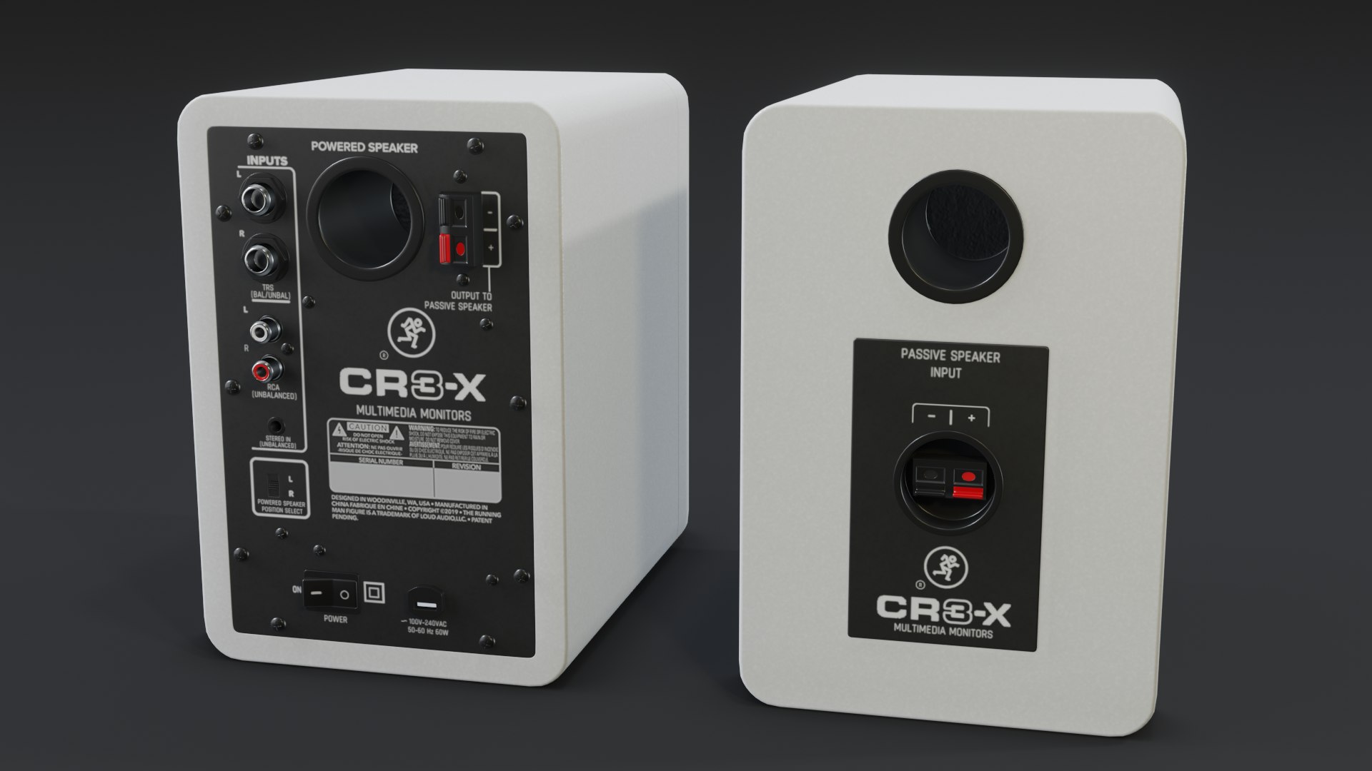 3D Studio Monitors Mackie CR3-X Active White - TurboSquid 1957608