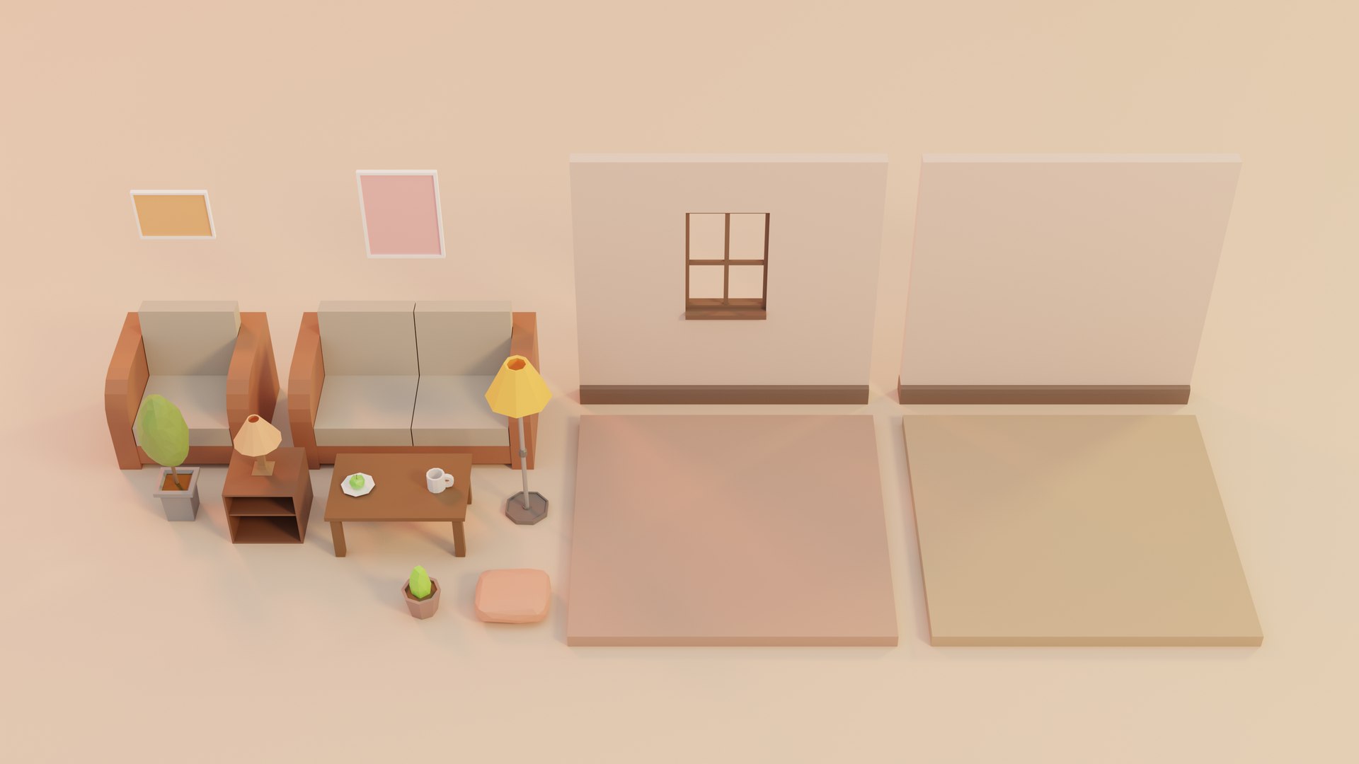 Free Assets Pack Modular Simple 3D Model - TurboSquid 1497202