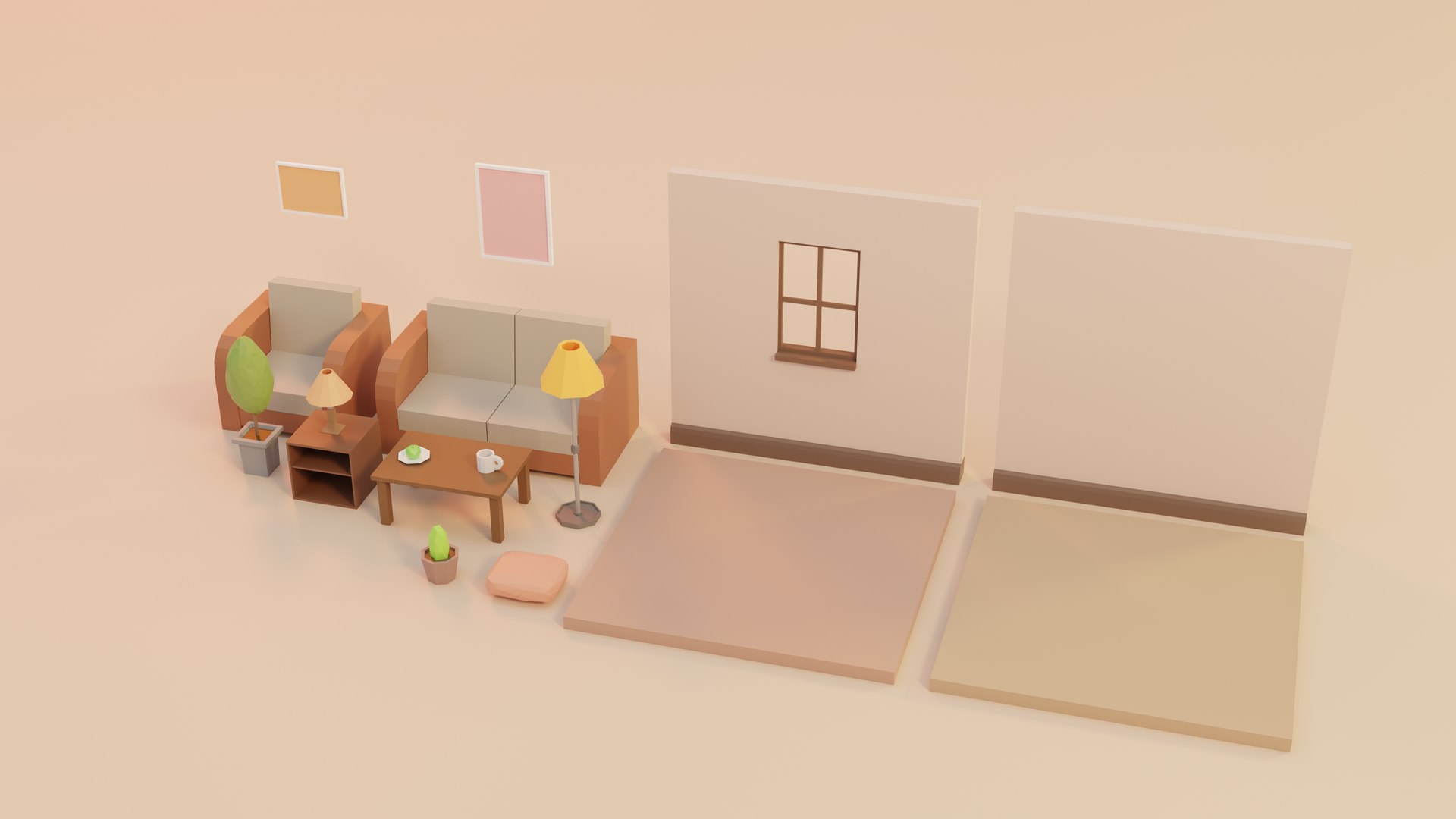 Free Assets Pack Modular Simple 3D Model - TurboSquid 1497202