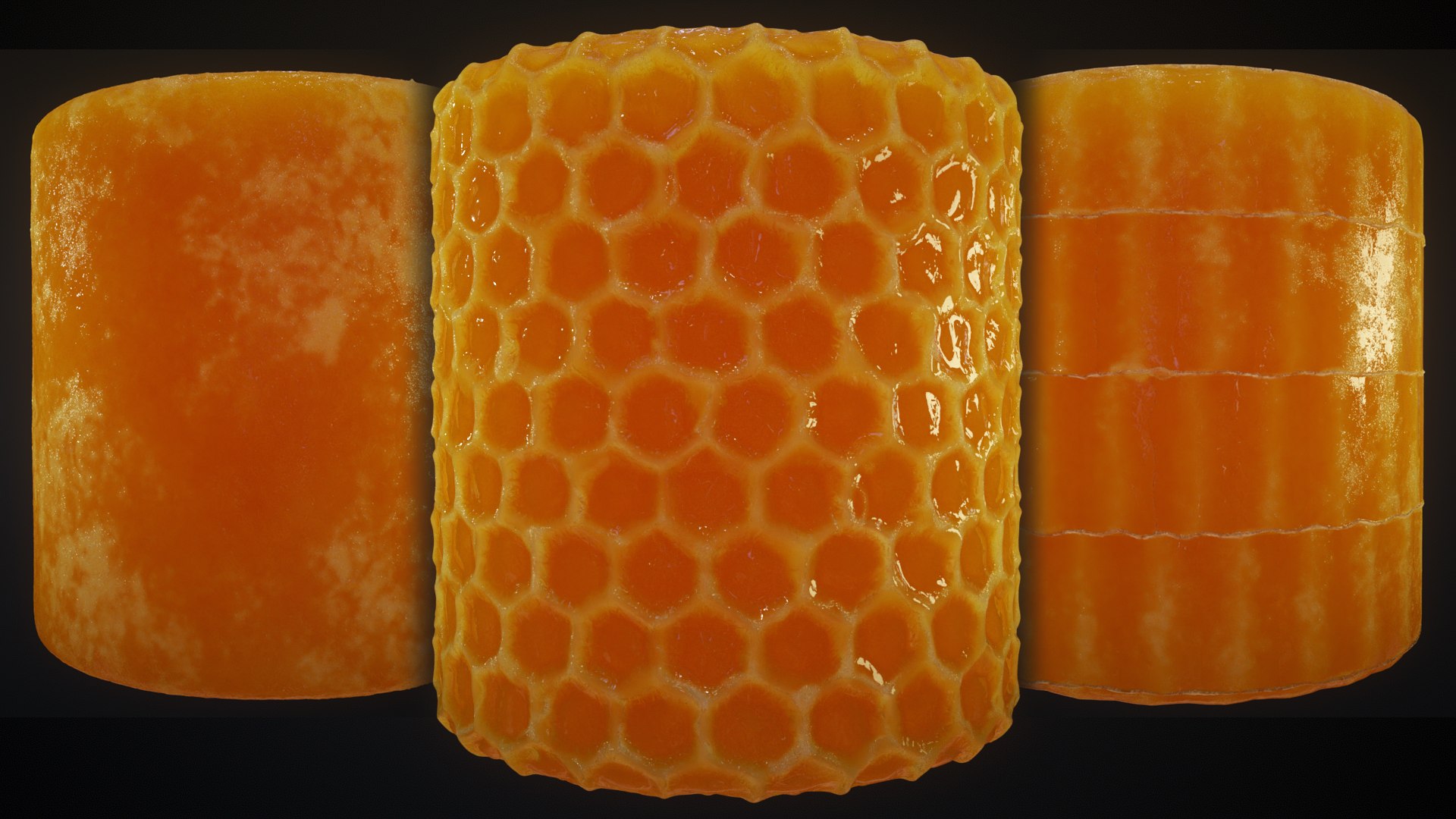 3D Seamless Honeycomb And Honey Textures - TurboSquid 2329157