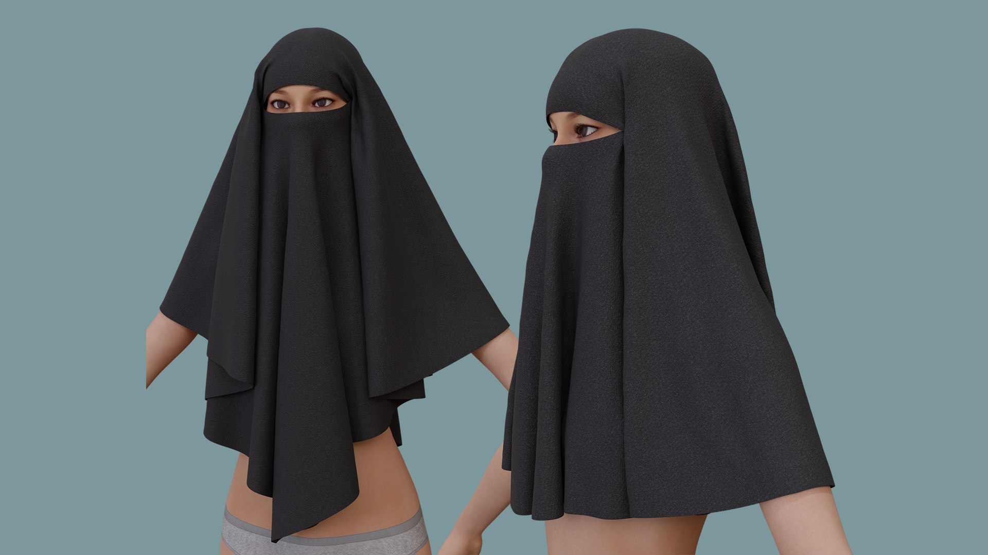Muslim Niqab 3D Model - TurboSquid 2252598