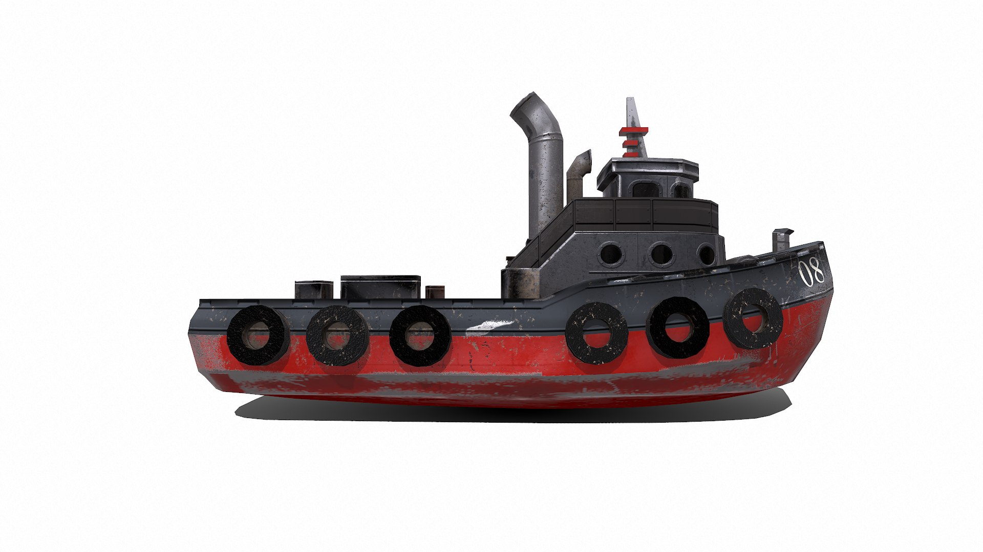 Tugboat Boat Pbr Model - TurboSquid 1656224