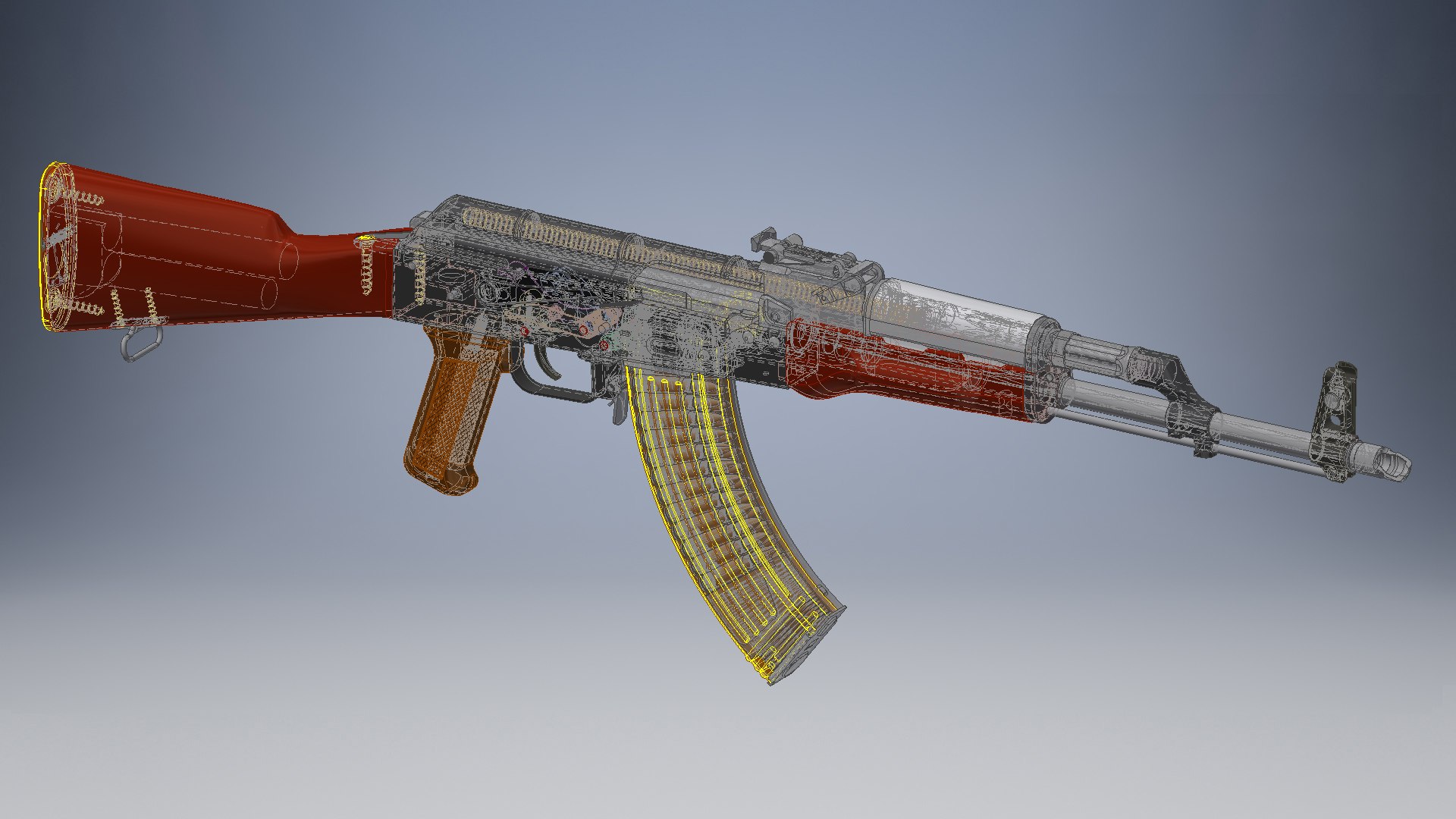 AKM Automatic Rifle 3D Model - TurboSquid 1927711