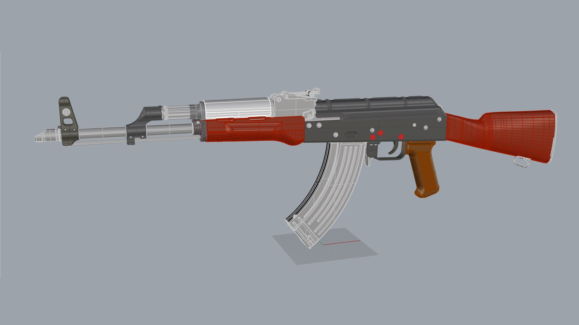 AKM Automatic Rifle 3D Model - TurboSquid 1927711