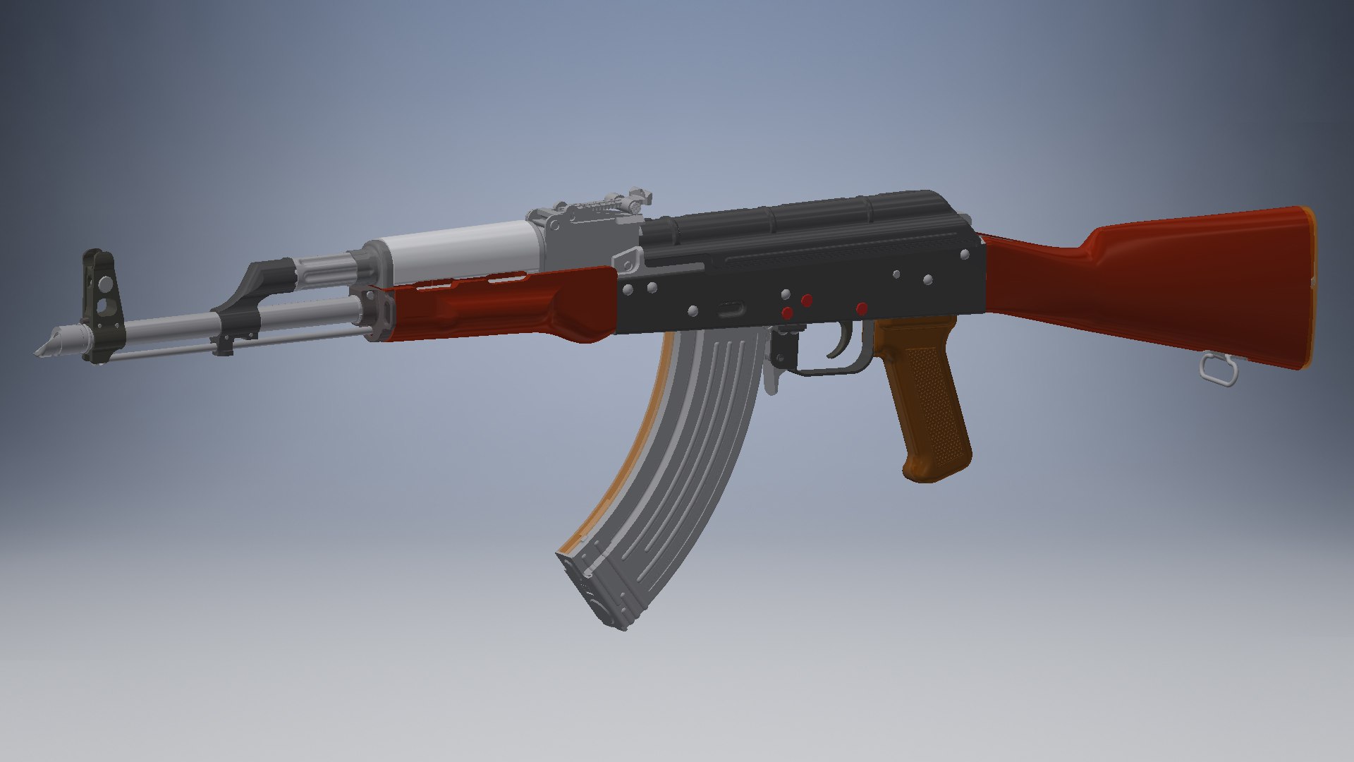 AKM Automatic Rifle 3D Model - TurboSquid 1927711