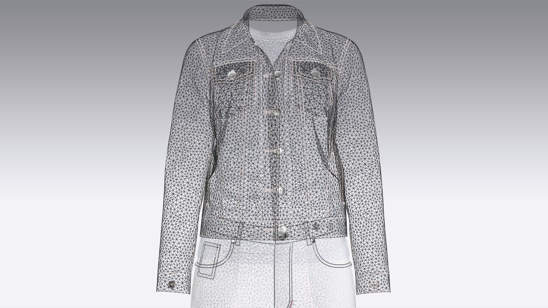 Women Denim Jacket Model - TurboSquid 2072594