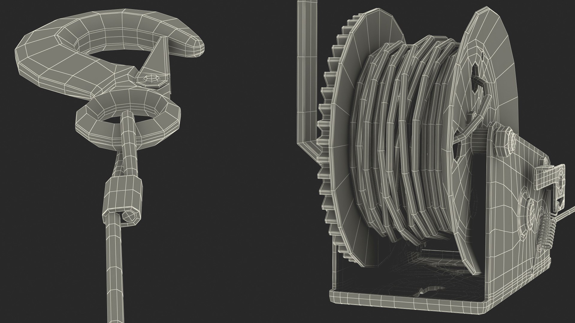Heavy Duty Hand Winch with Steel Cable 3D model - TurboSquid 1864961