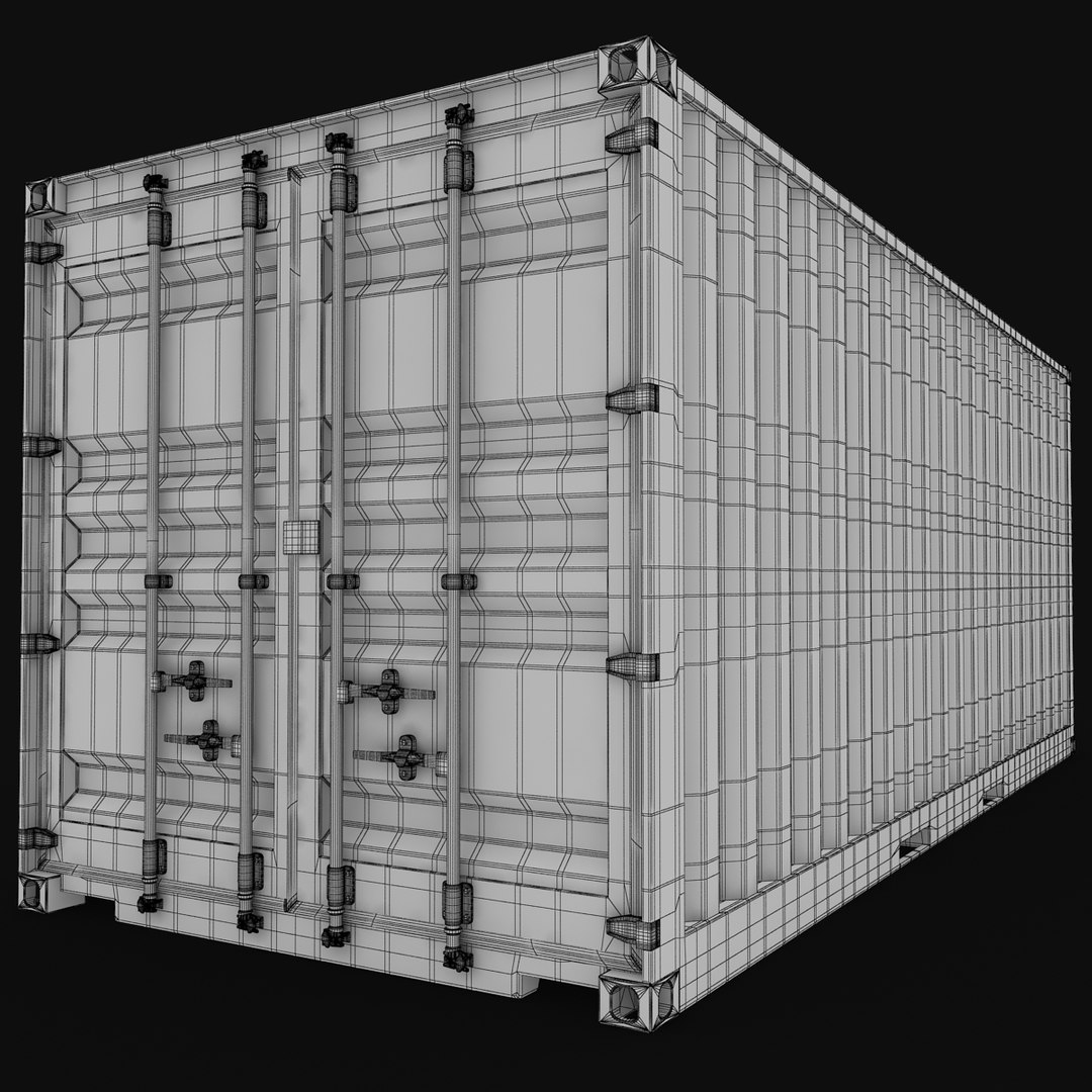 Container 20ft 40ft Old 3d Model