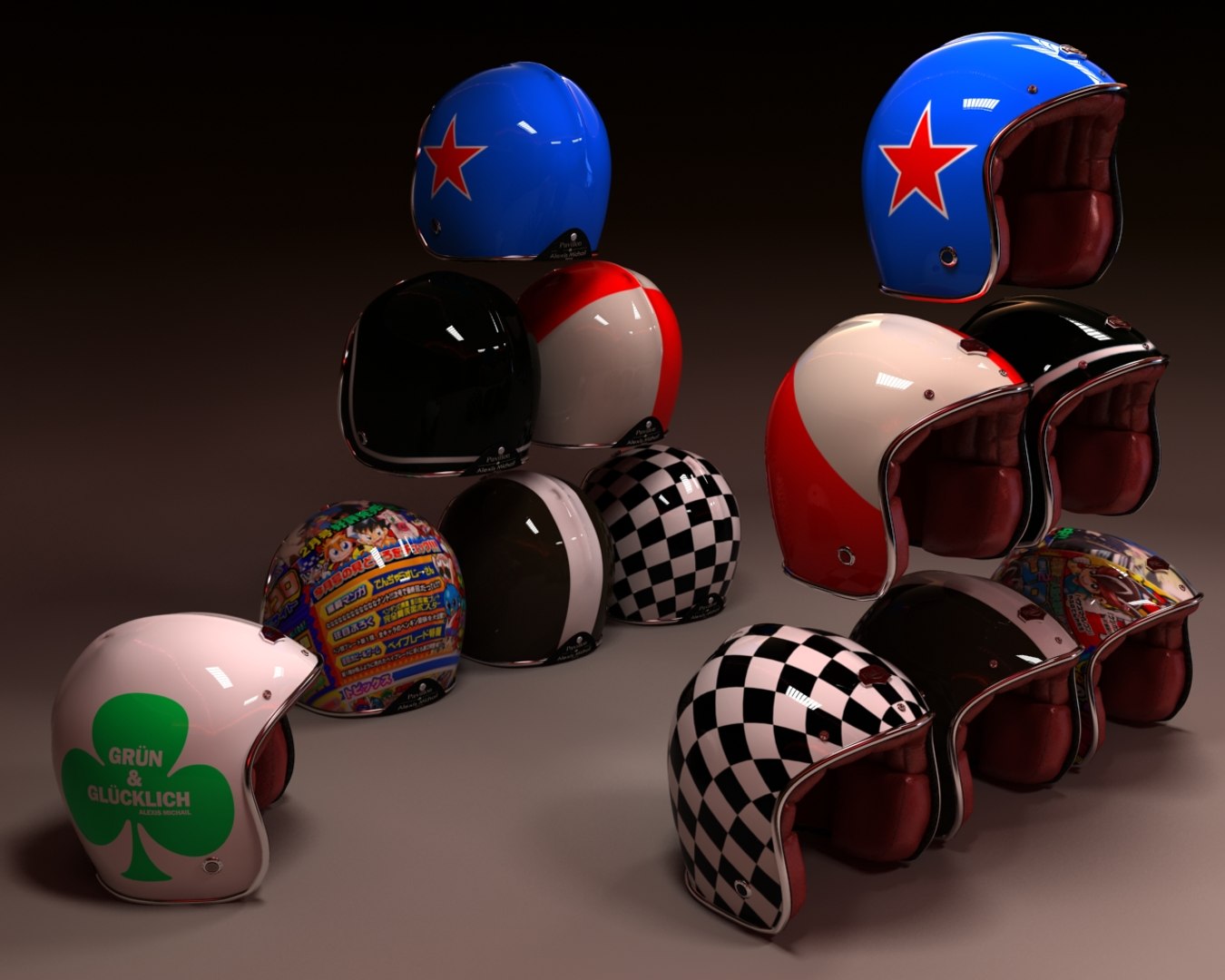 3d Max Ruby Helmets