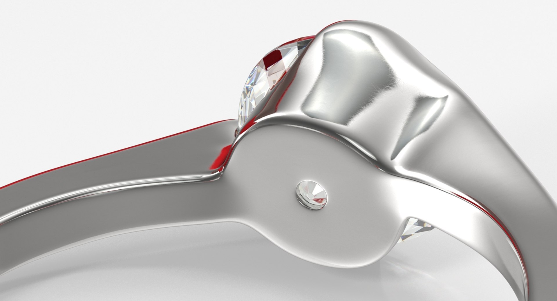 Red Heart Shaped Velvet 3D - TurboSquid 1283221