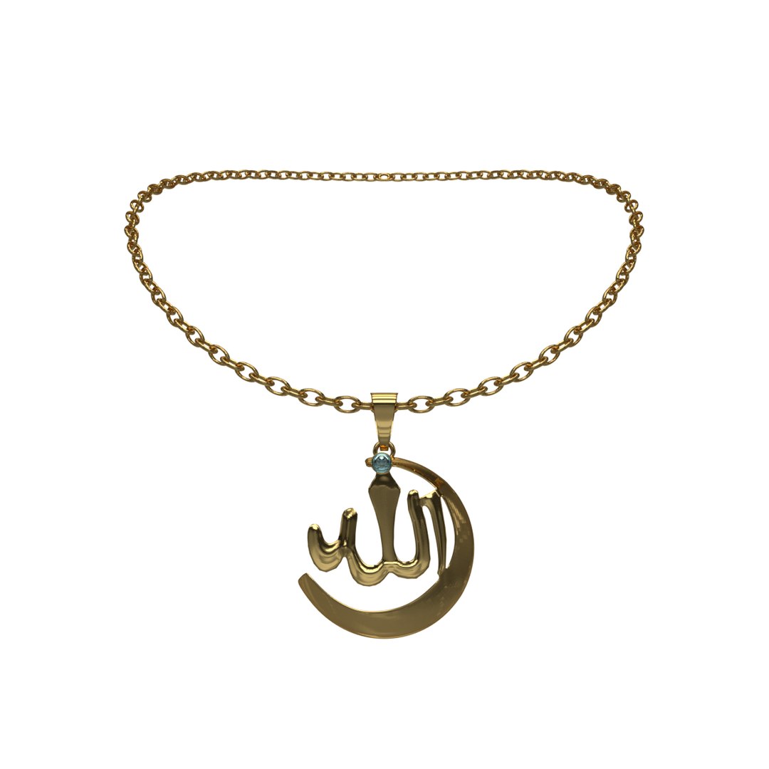 Allah Necklace 3D Model - TurboSquid 1554162