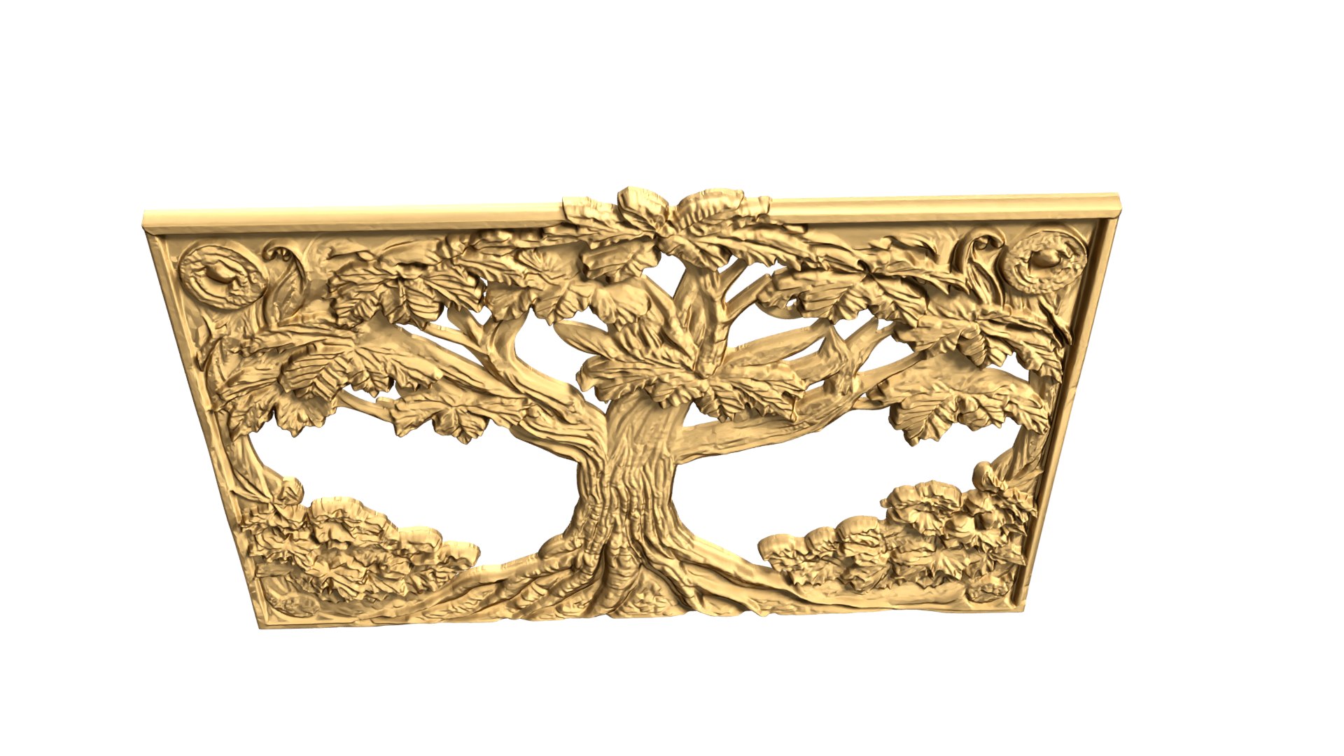 3D Decor Set Tree Wall Mural 51 - TurboSquid 2257902