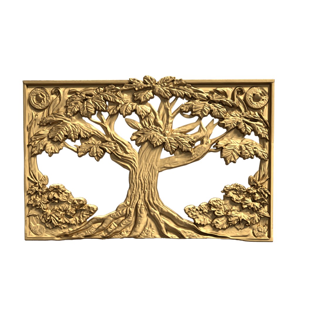 3D Decor Set Tree Wall Mural 51 - TurboSquid 2257902