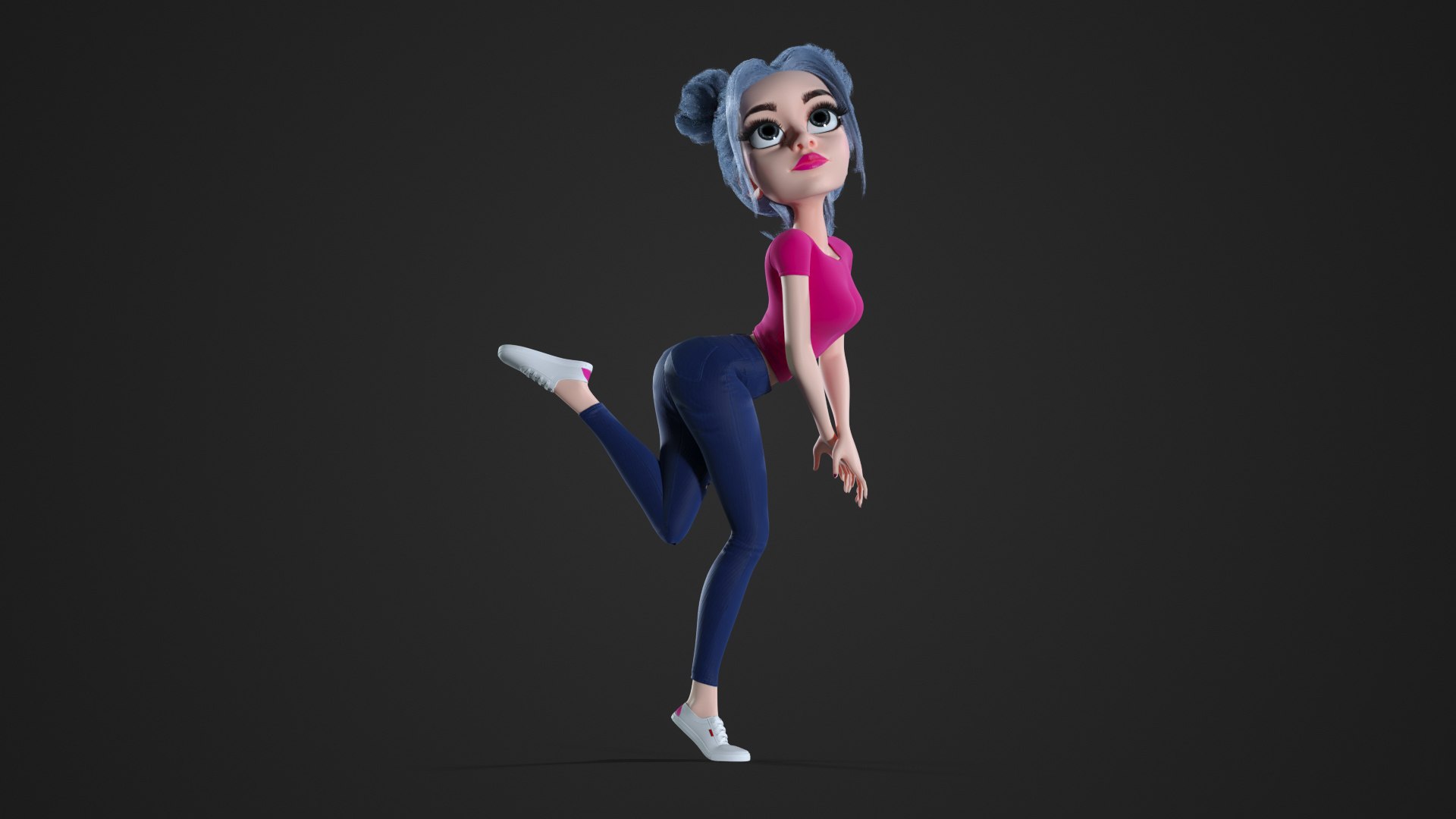 Girl Cartoon Animated 4 model - TurboSquid 2079086