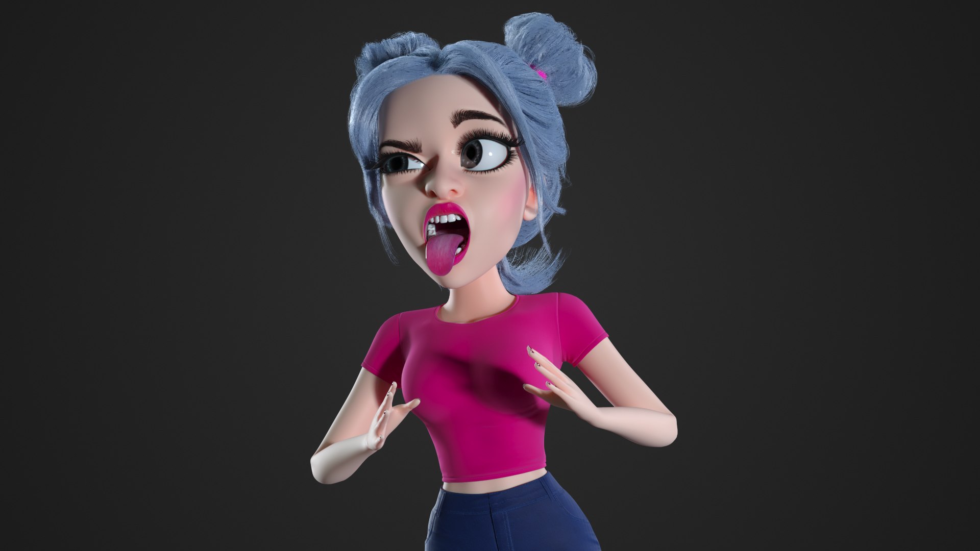 Girl Cartoon Animated 4 model - TurboSquid 2079086