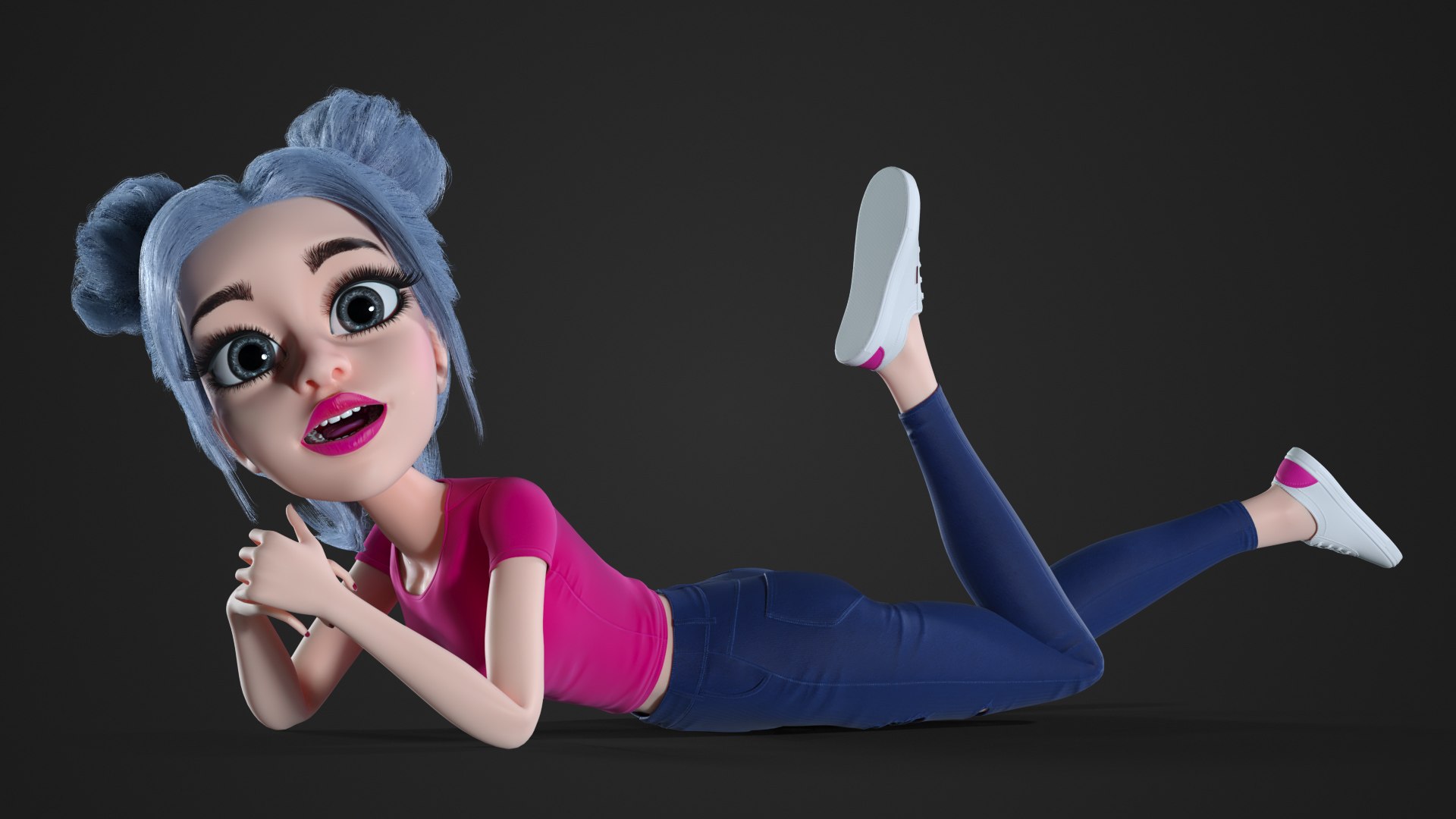 Girl Cartoon Animated 4 model - TurboSquid 2079086