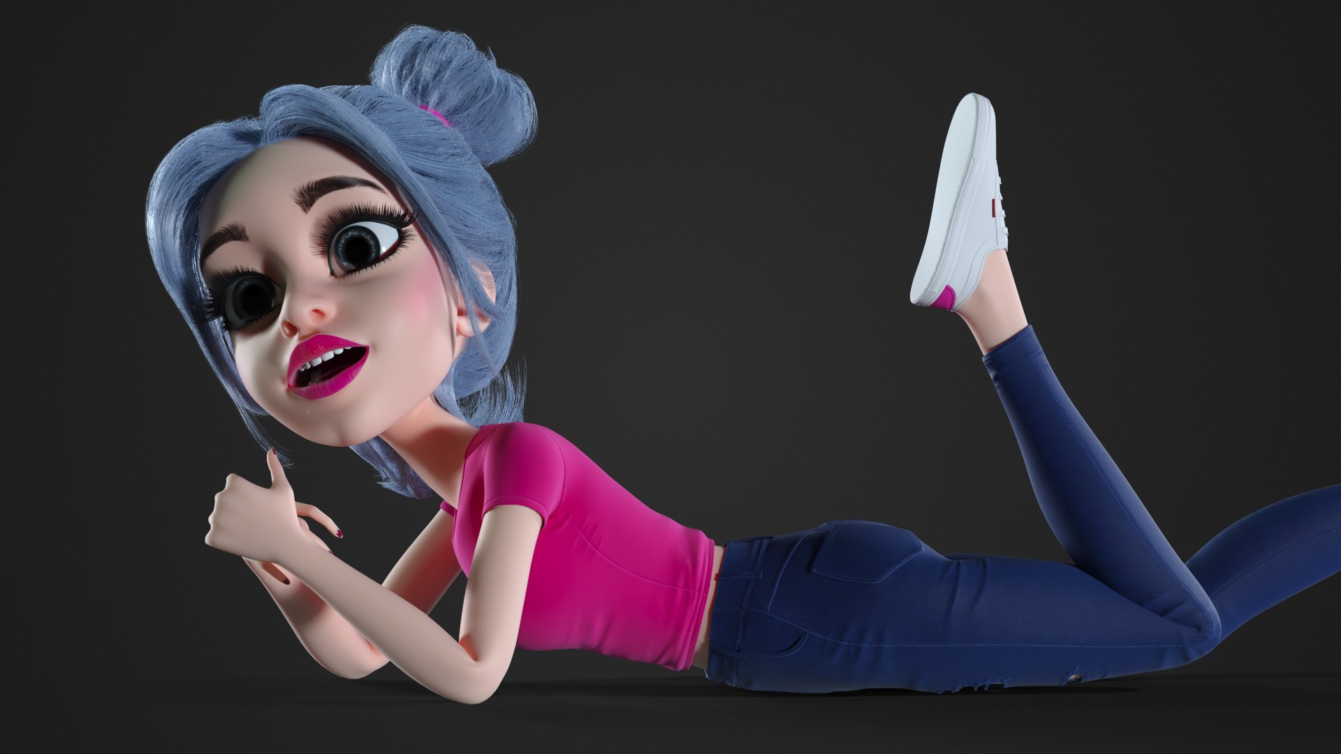 Girl Cartoon Animated 4 model - TurboSquid 2079086