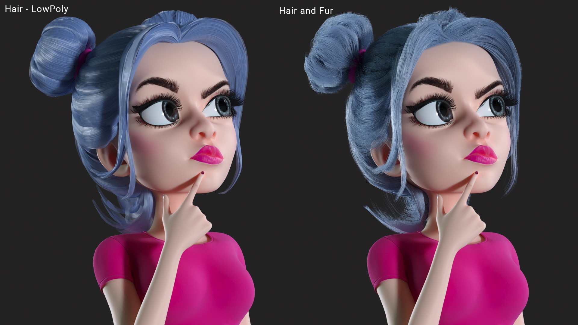 Girl Cartoon Animated 4 model - TurboSquid 2079086