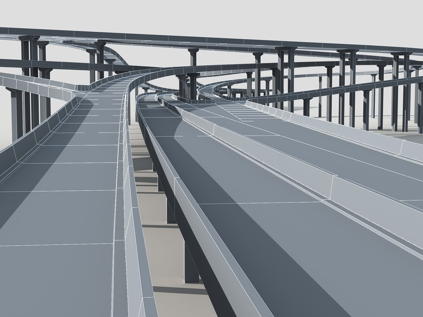 3D flyover highway - TurboSquid 1403304
