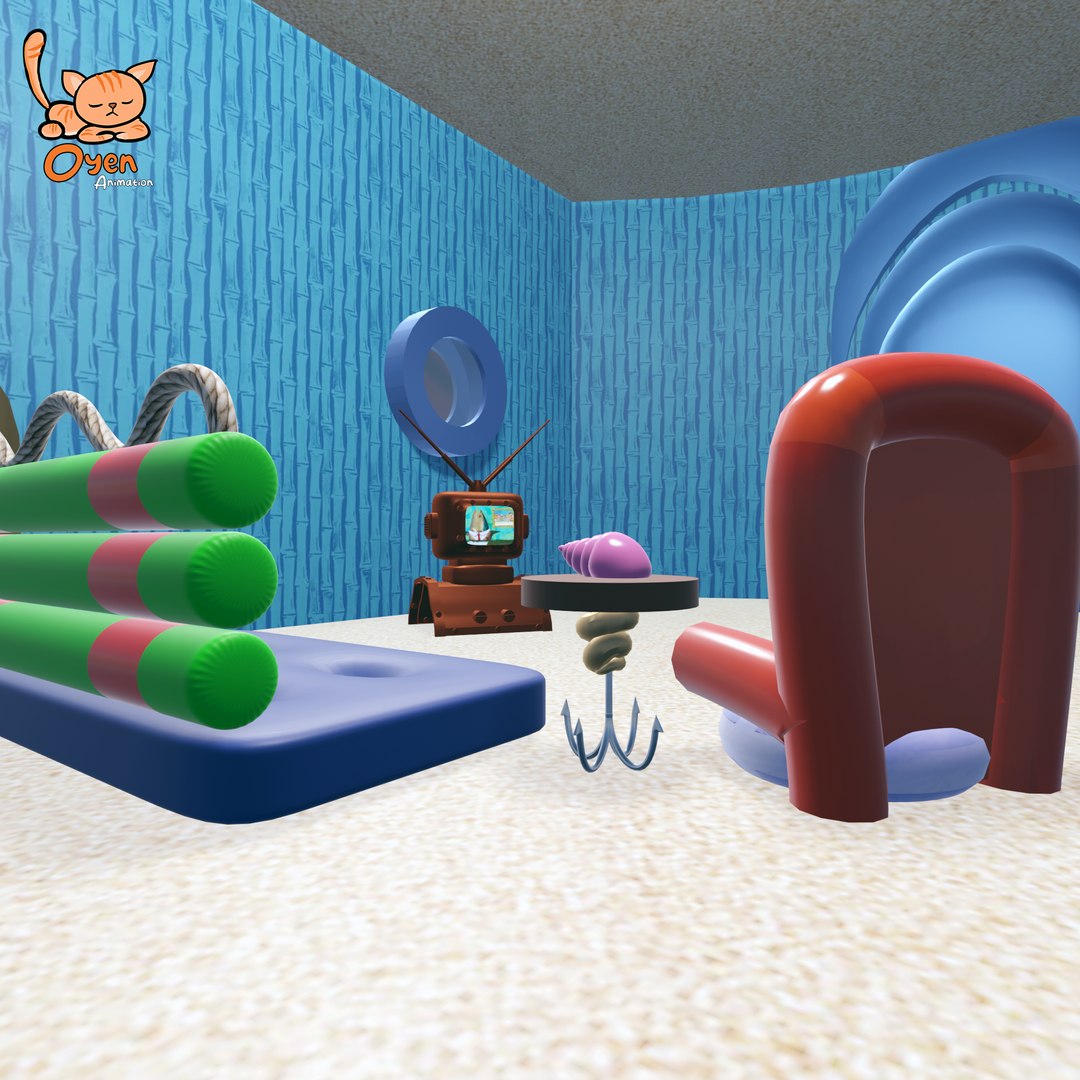 SpongeBob Pineapple House Complete With Inside 3D Model - TurboSquid ...