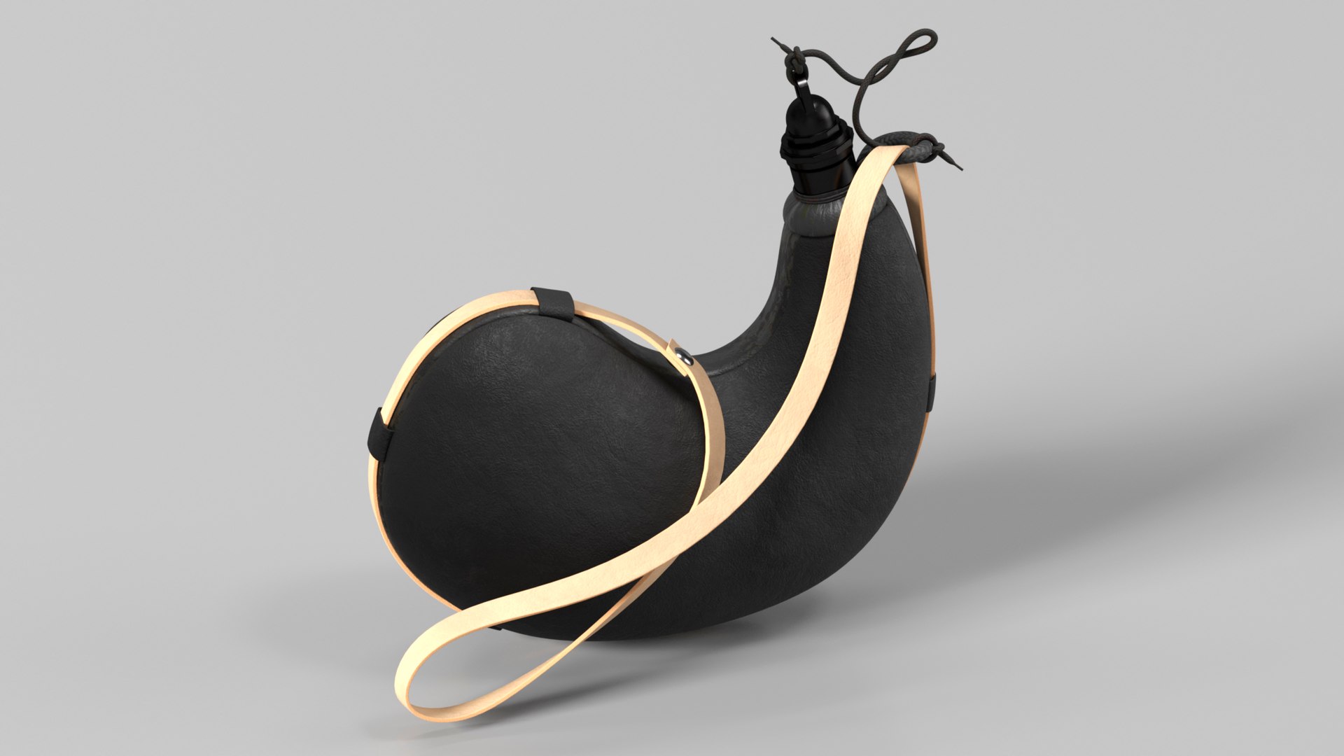 3D Wineskin JB Curved Classic Black Model - TurboSquid 2189665