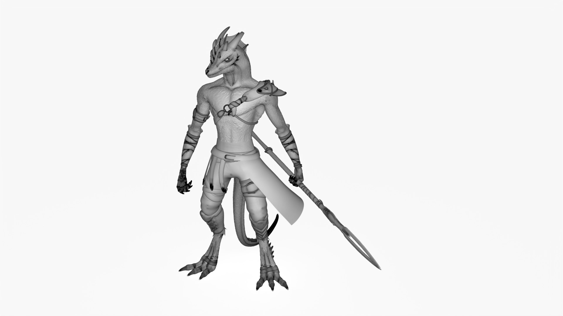 3D Warrior Reptileman - TurboSquid 2241744