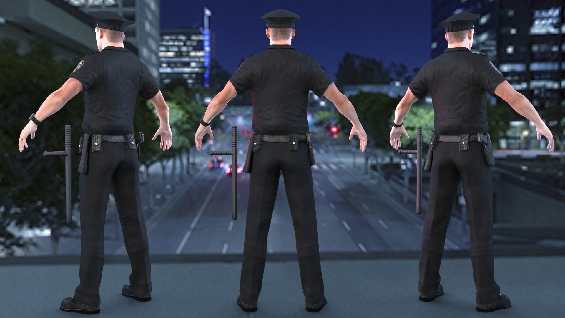 Police Officer 2020 Pbr Model - TurboSquid 1571102