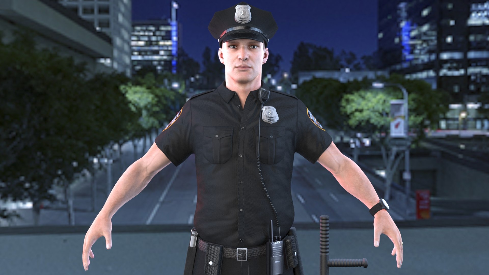 Police Officer 2020 Pbr Model - TurboSquid 1571102