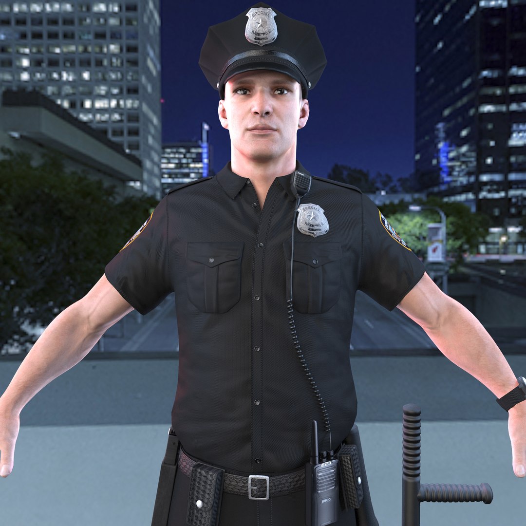 Police officer 2020 pbr model - TurboSquid 1571102