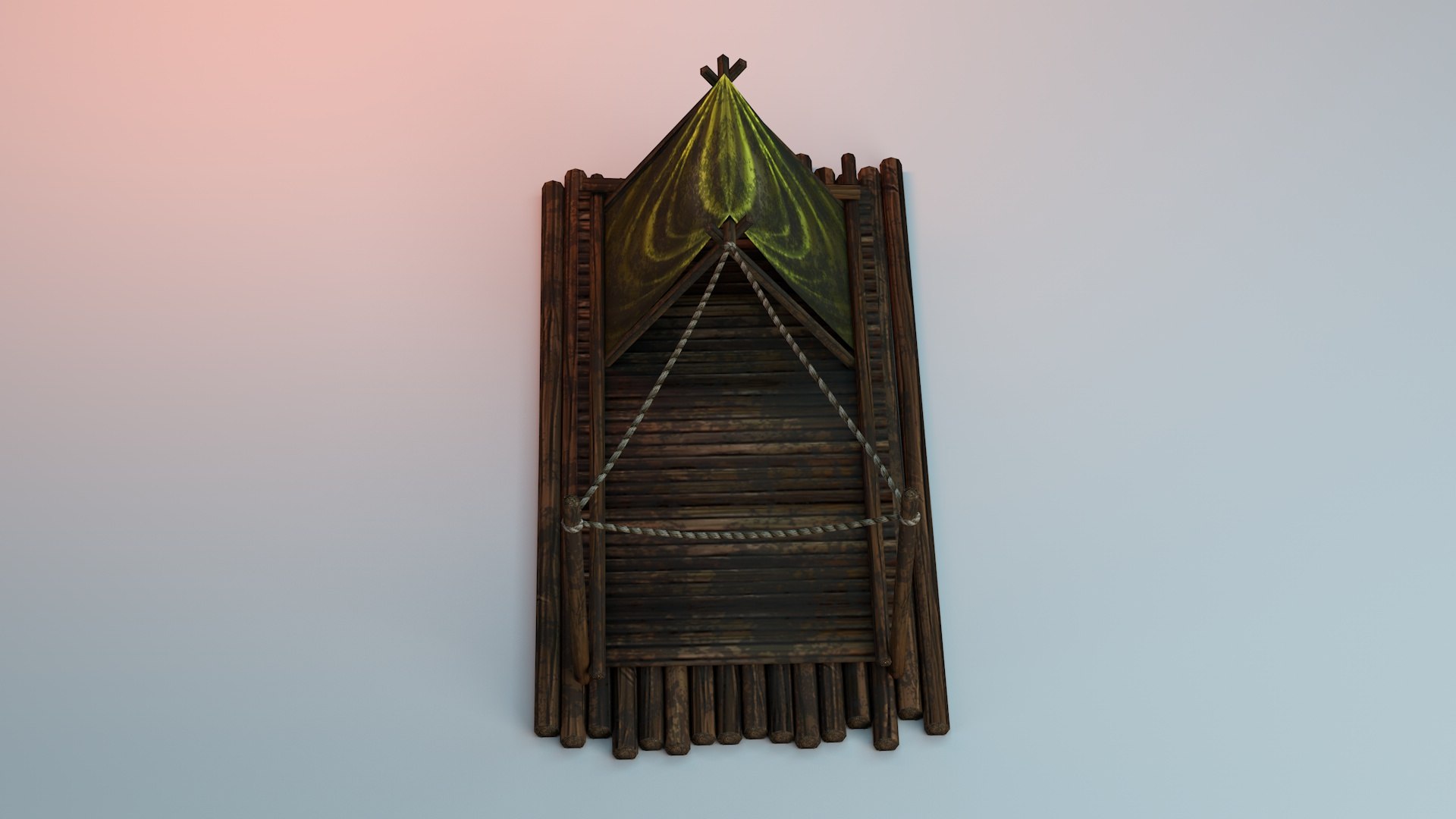 3D Wood Raft - TurboSquid 2019503