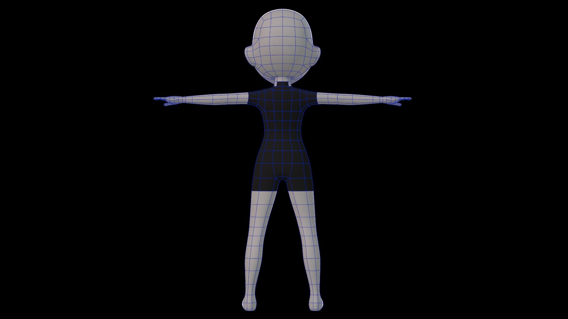 3D base character girl - TurboSquid 1292838