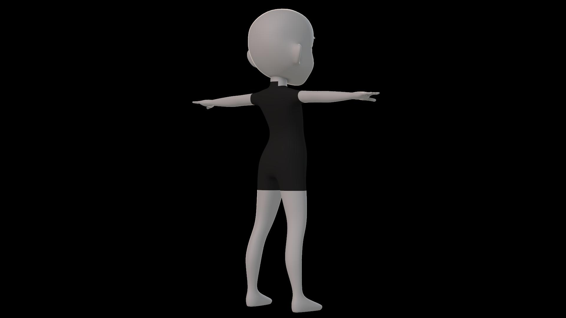 3D base character girl - TurboSquid 1292838