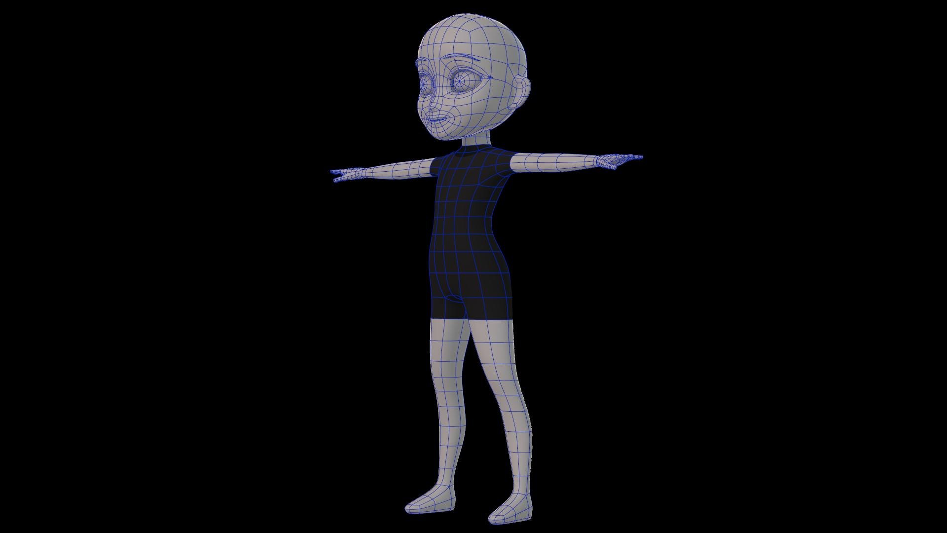 3D base character girl - TurboSquid 1292838