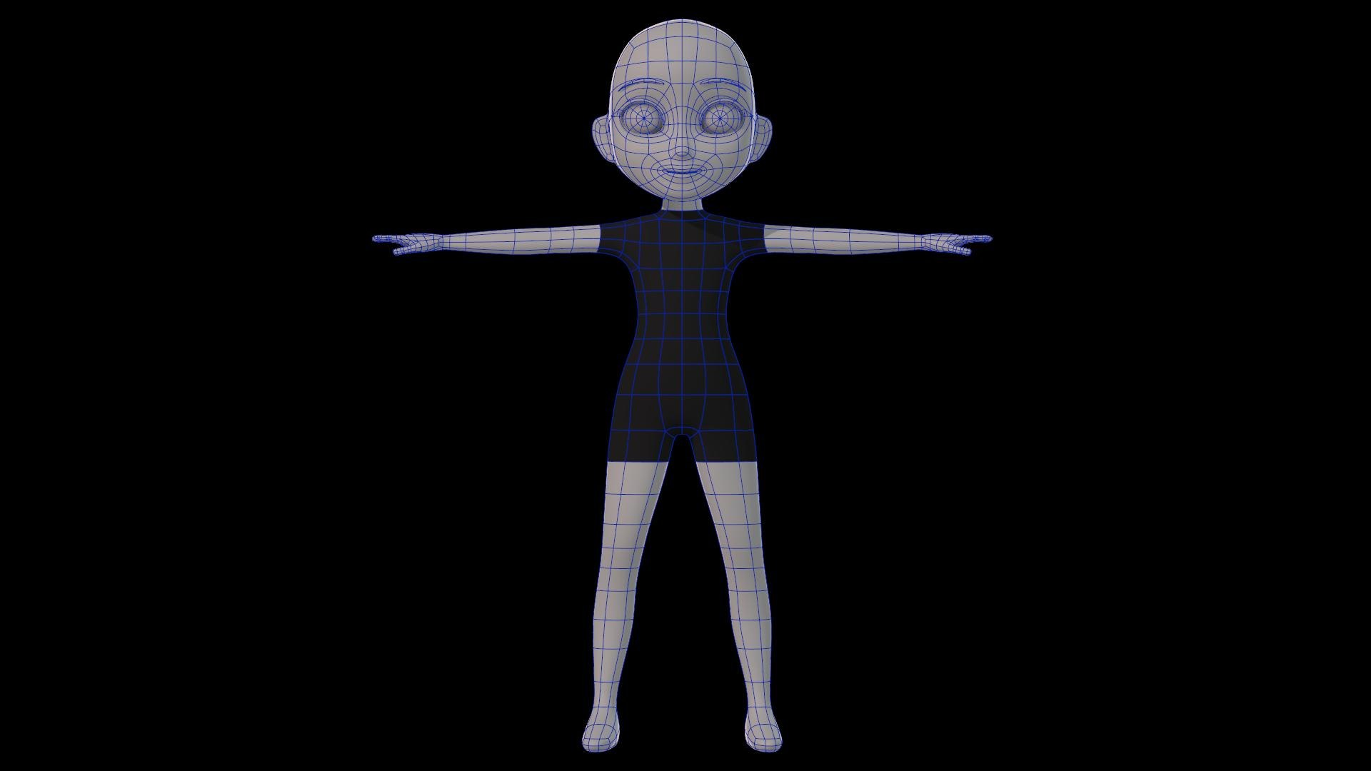 3D base character girl - TurboSquid 1292838