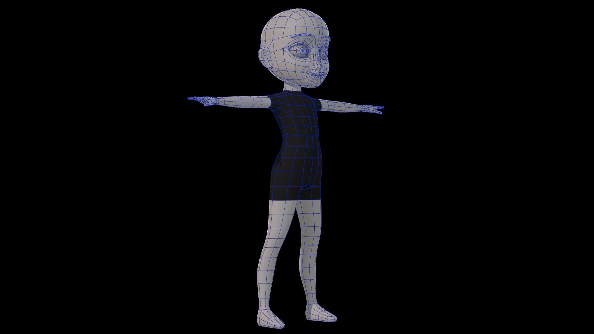 3D base character girl - TurboSquid 1292838