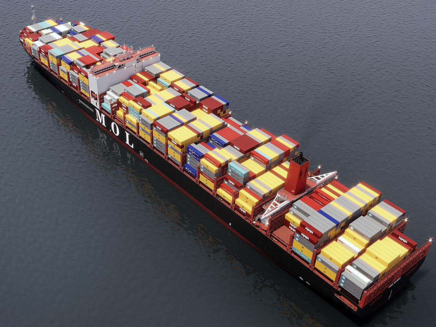 3D MOL Container Ship Quest - TurboSquid 1971353
