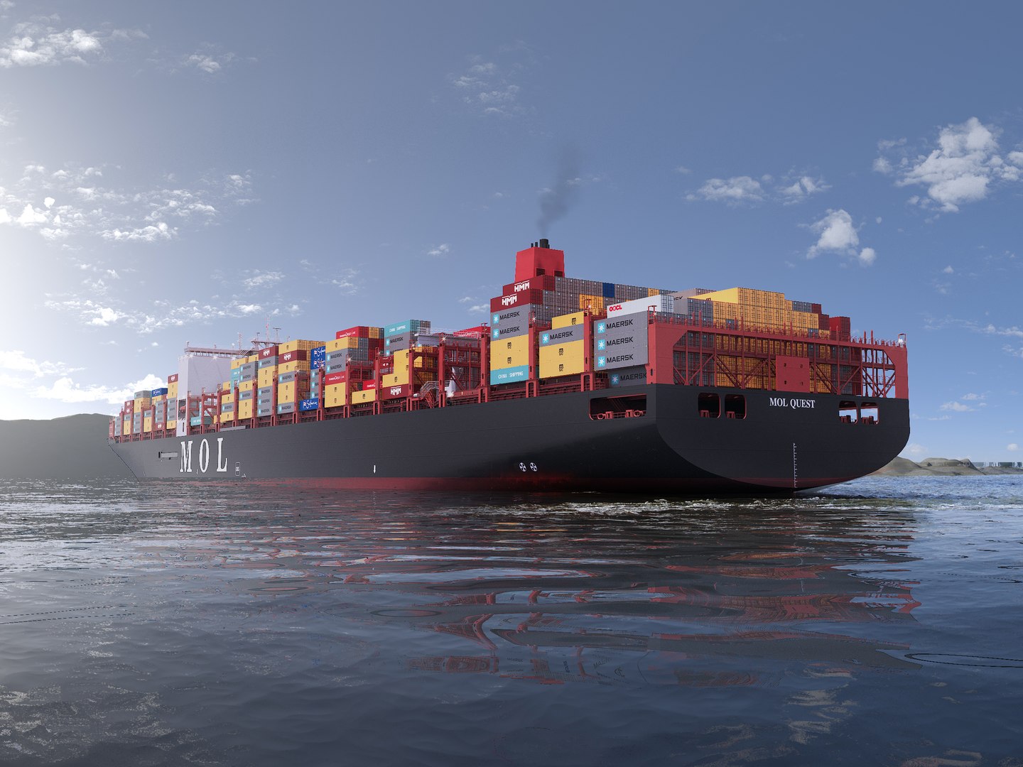 3D MOL Container Ship Quest - TurboSquid 1971353