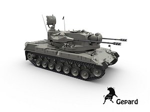 Rigged Flakpanzer Gepard 3D Models For Download | TurboSquid