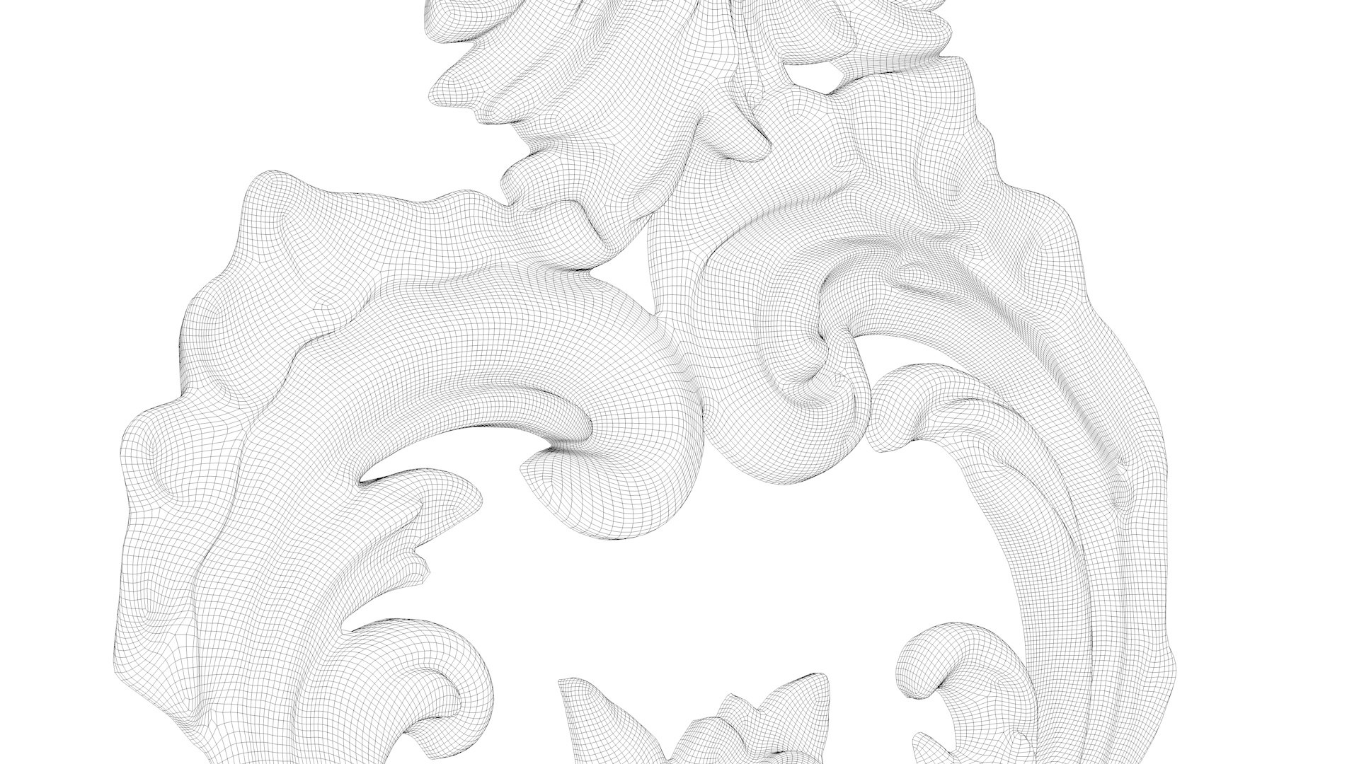 3D Plaster Decorative Bow DS375 - TurboSquid 2384948